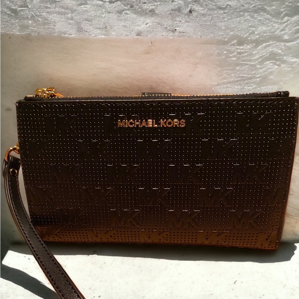 Mk Double Zip Black/Gold - Gem